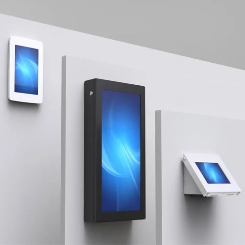 Wall-Mounted Tablet Stand | Secure Interactive Display | LED Screen